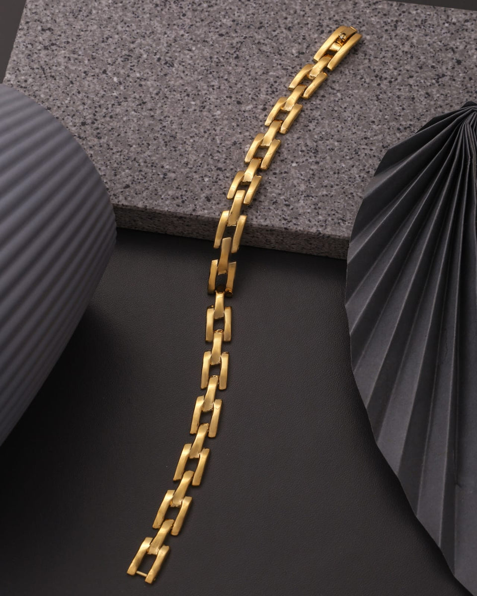 Jewels Kafe Classic One Gram Gold Plated Bracelet