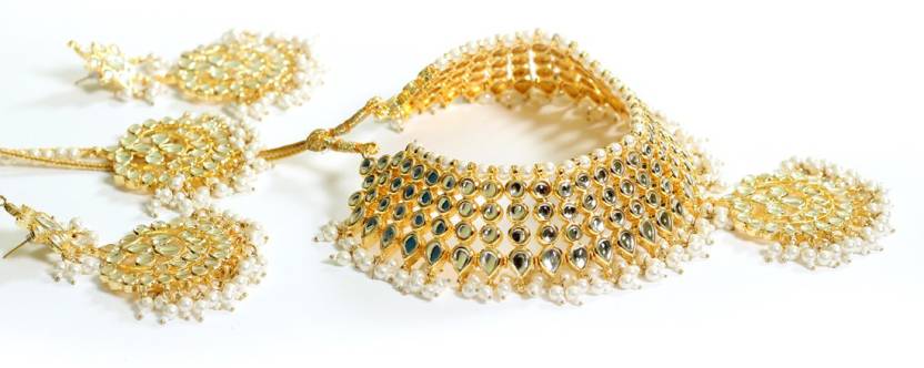 Jewels Kafe One Gram Gold Plated Necklace Set